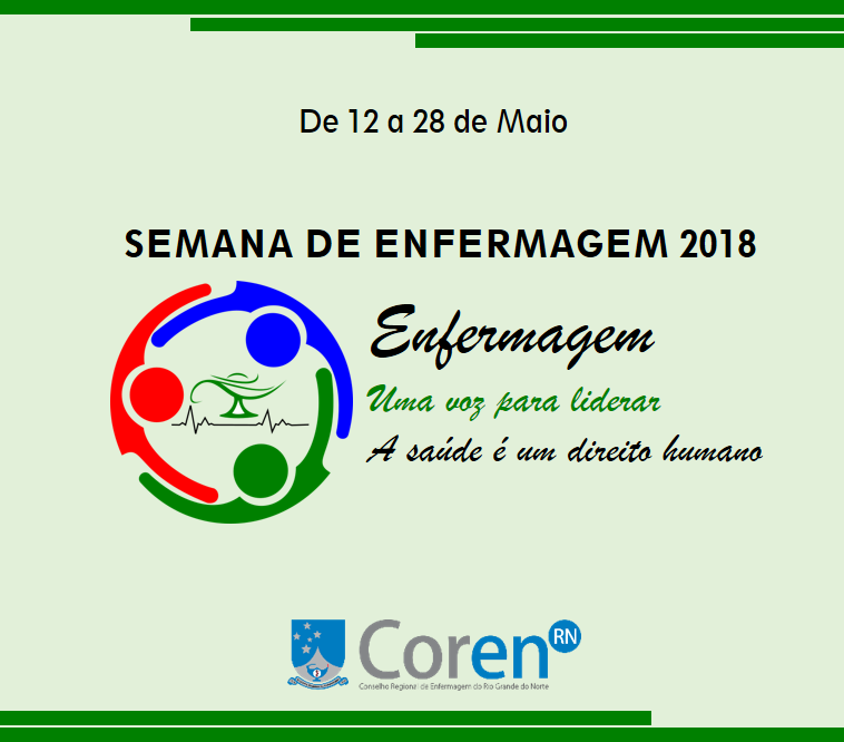 Coren-RN abre inscrições de trabalho para a Semana de Enfermagem 2018 ... Coren-RN abre inscrições de trabalho para a Semana de Enfermagem 2018 ...